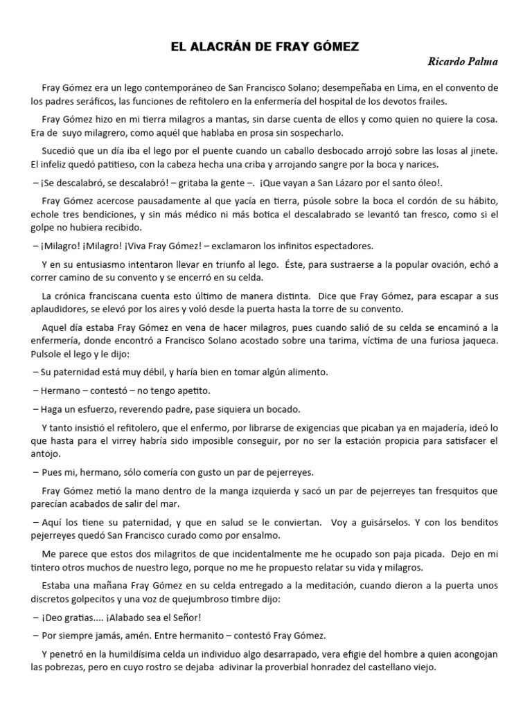 El Alacrán de Fray Gómez | PDF