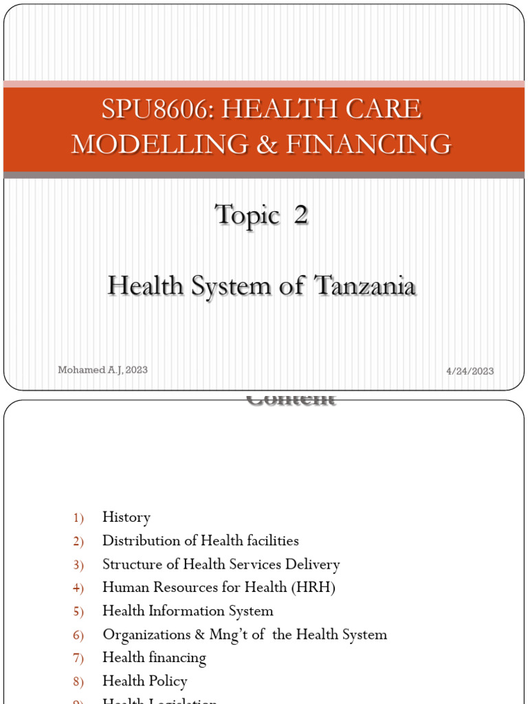 Overview of Tanzania's Health System | PDF | Health Care | Hospital