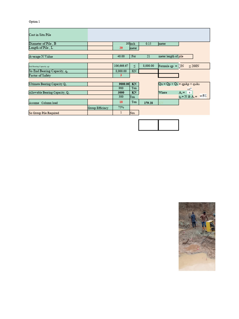 Pile Capacity Using SPT Values - Su | PDF | Deep Foundation | Geotechnical Engineering
