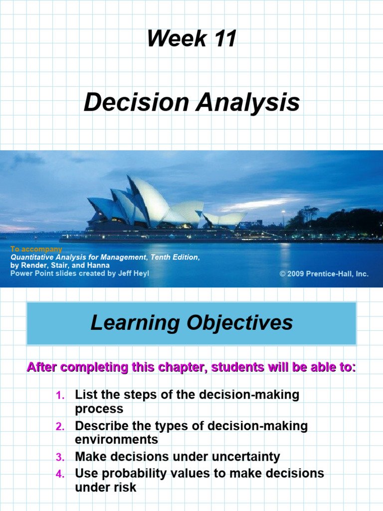 Decision Analysis Techniques Overview | PDF | Decision Making | Utility