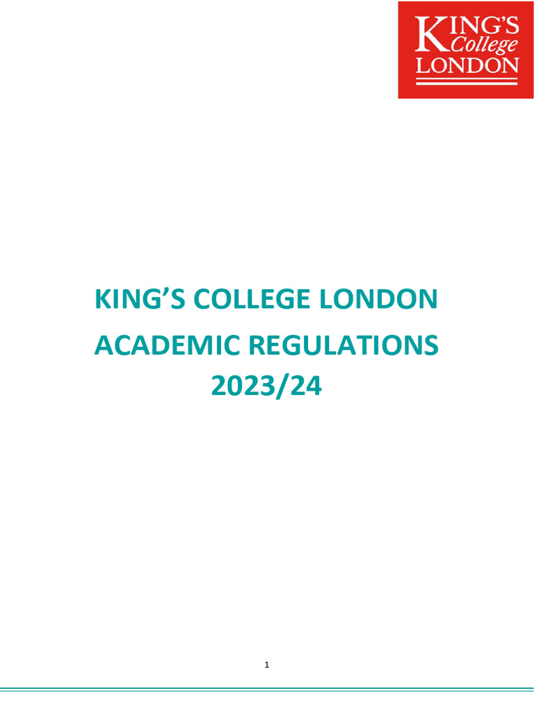 kcl-academic-regulations-2023-24 | PDF | Bachelor's Degree | Academic ...