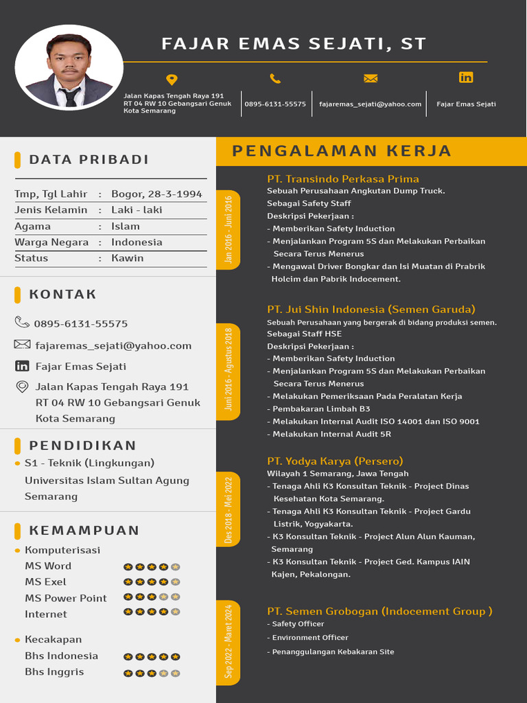 Profil Fajar Emas Sejati, ST | PDF