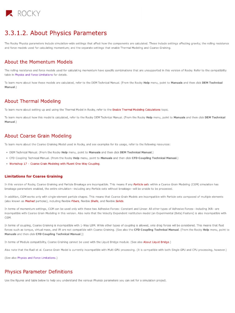 Physics Parameters | PDF