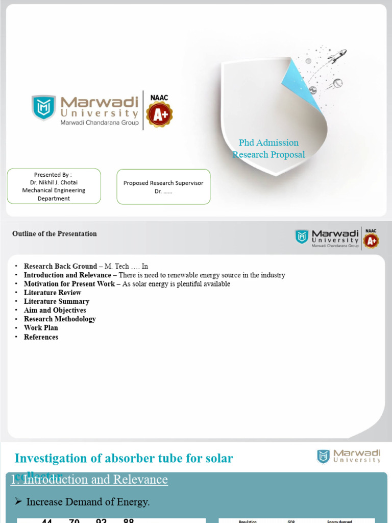 PHD Admission Proposal Presentation - Amit Kotadia | PDF | Heat ...