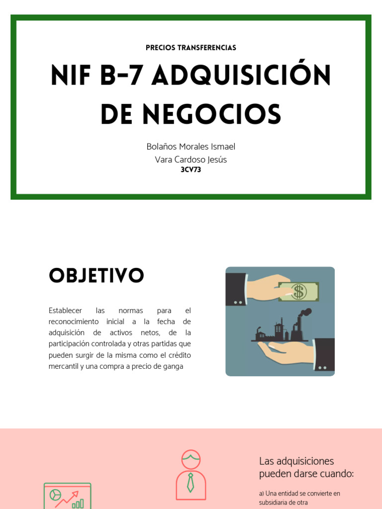 NIF B-7 Adquisición de Negocios | PDF | Estado financiero | Compartir ...