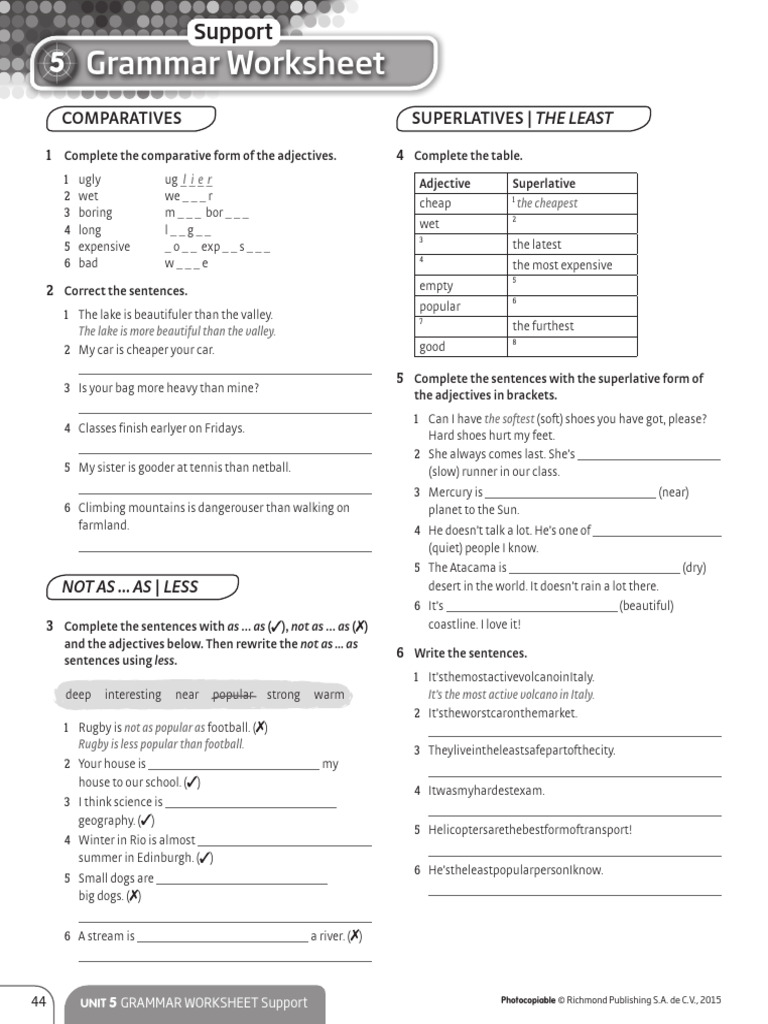 Grammar Worksheet | PDF | Earth Sciences | Morphology
