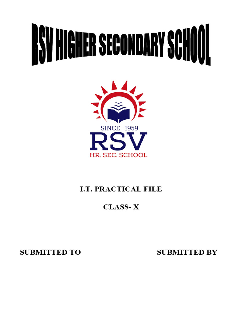 10th Practical File 2024-25 | PDF | Spreadsheet | Databases