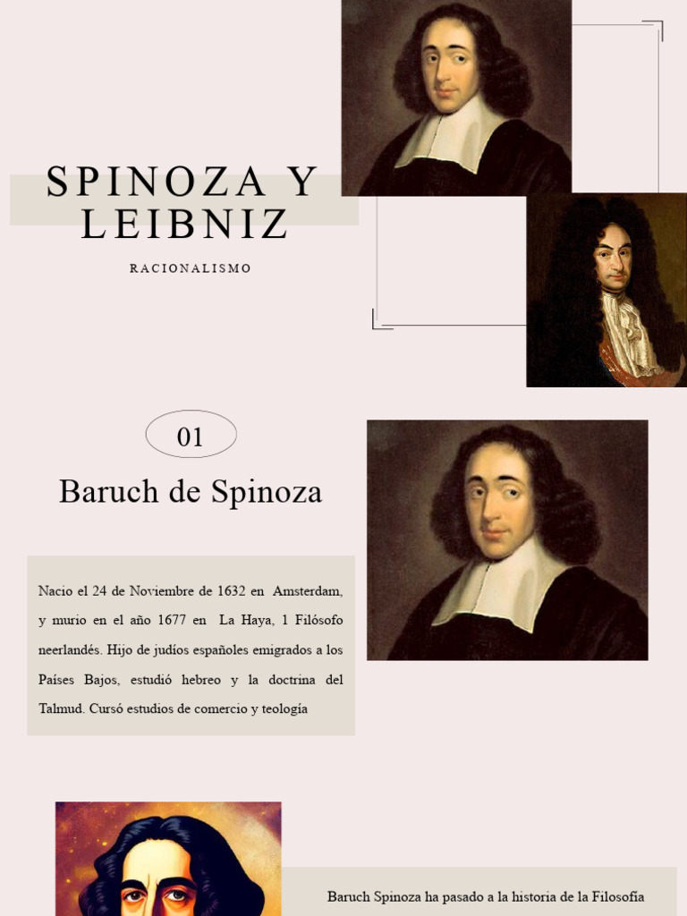 Spinoza Y Leibniz | Descargar gratis PDF | Baruch Spinoza | Gottfried Wilhelm Leibniz