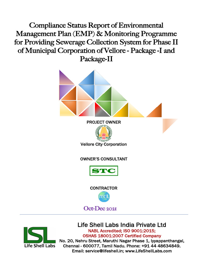 EMP Report For Jan To December Samples | PDF | Sewage Treatment | Waste