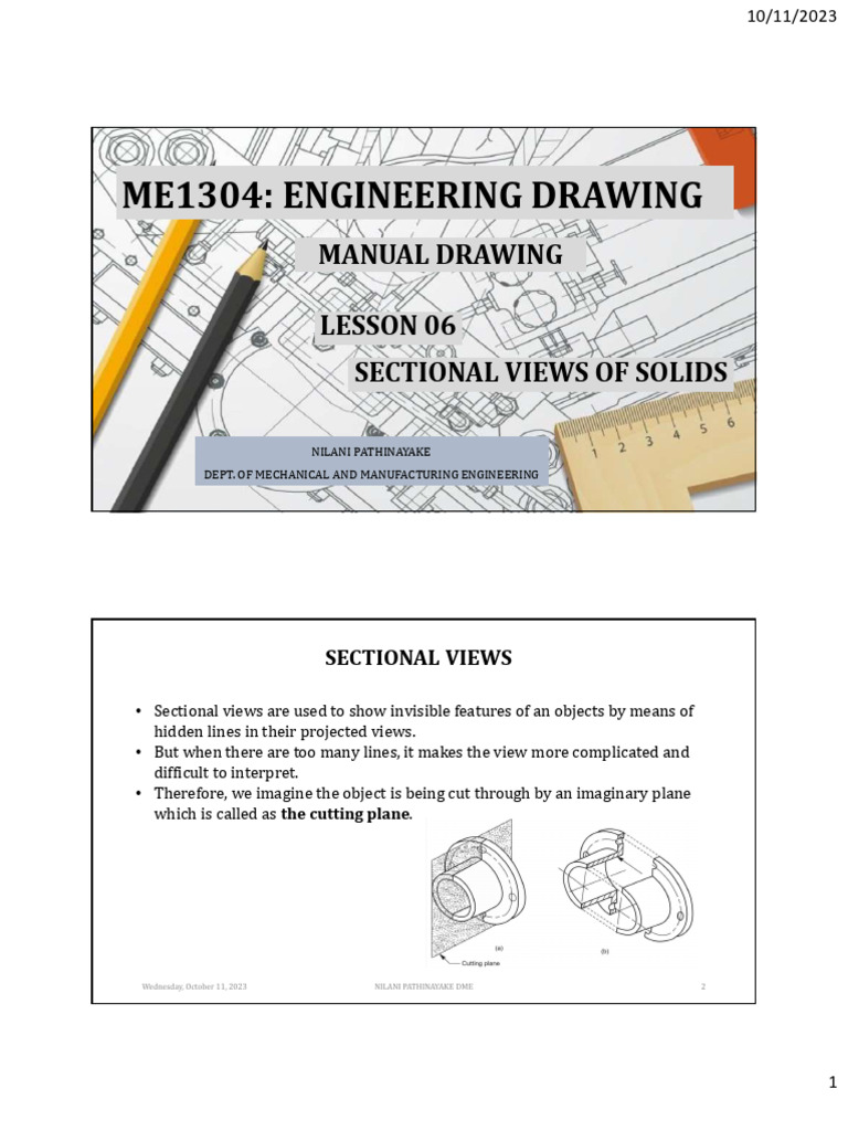 Lecture Slides - Sectional View | Download Free PDF | Shape | Angle