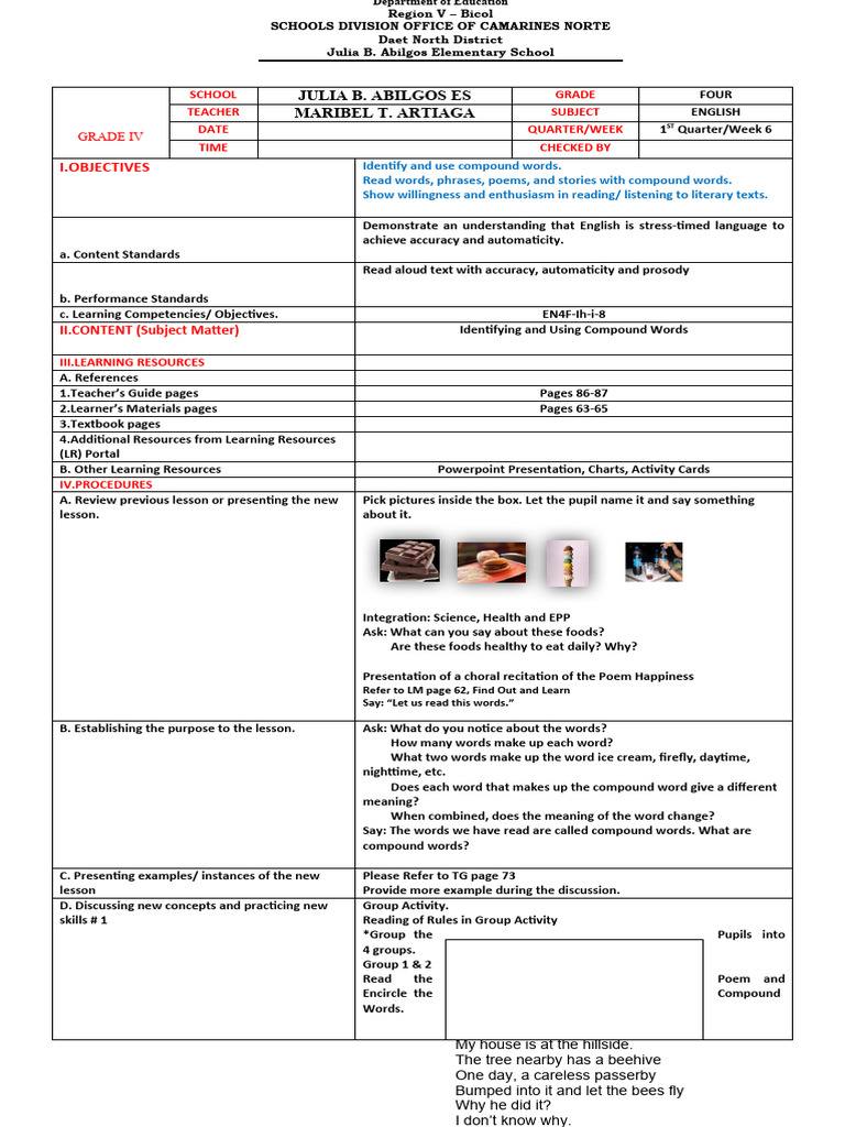 English COT 1st Quarter | PDF | Learning | Cognitive Science