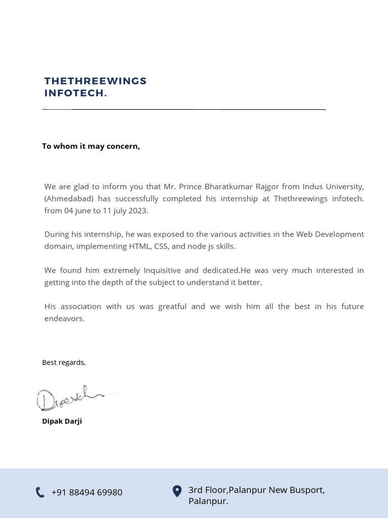 Sample of certificates | PDF