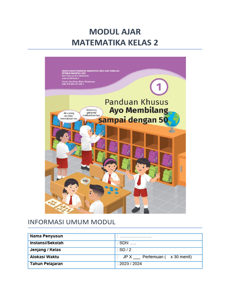 BAB 1 - Ayo Membilang Sampai Dengan 50 | PDF