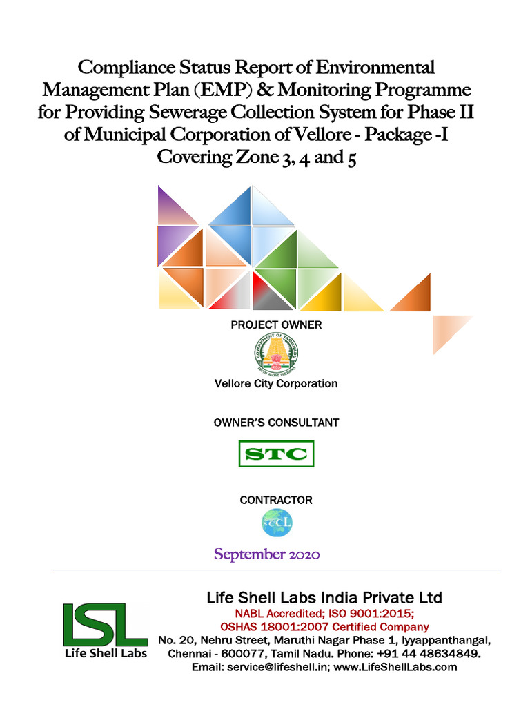 EMP UGSS Vellore Pack | PDF | Sewage Treatment | Waste