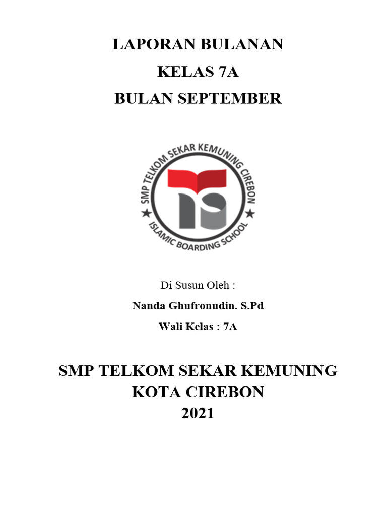 Laporan Wali Kelas 7a-September 2021 | PDF