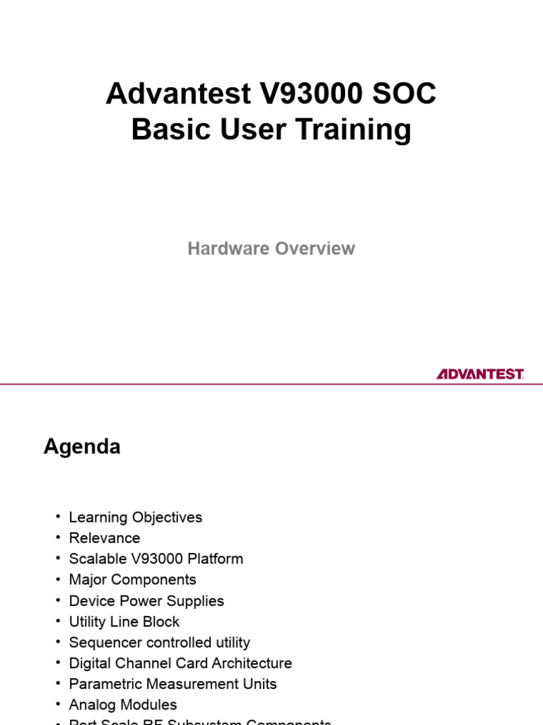 93k Tester 02 Hardware Overview Rev.7.2.2.A.00 | PDF | System On A Chip ...