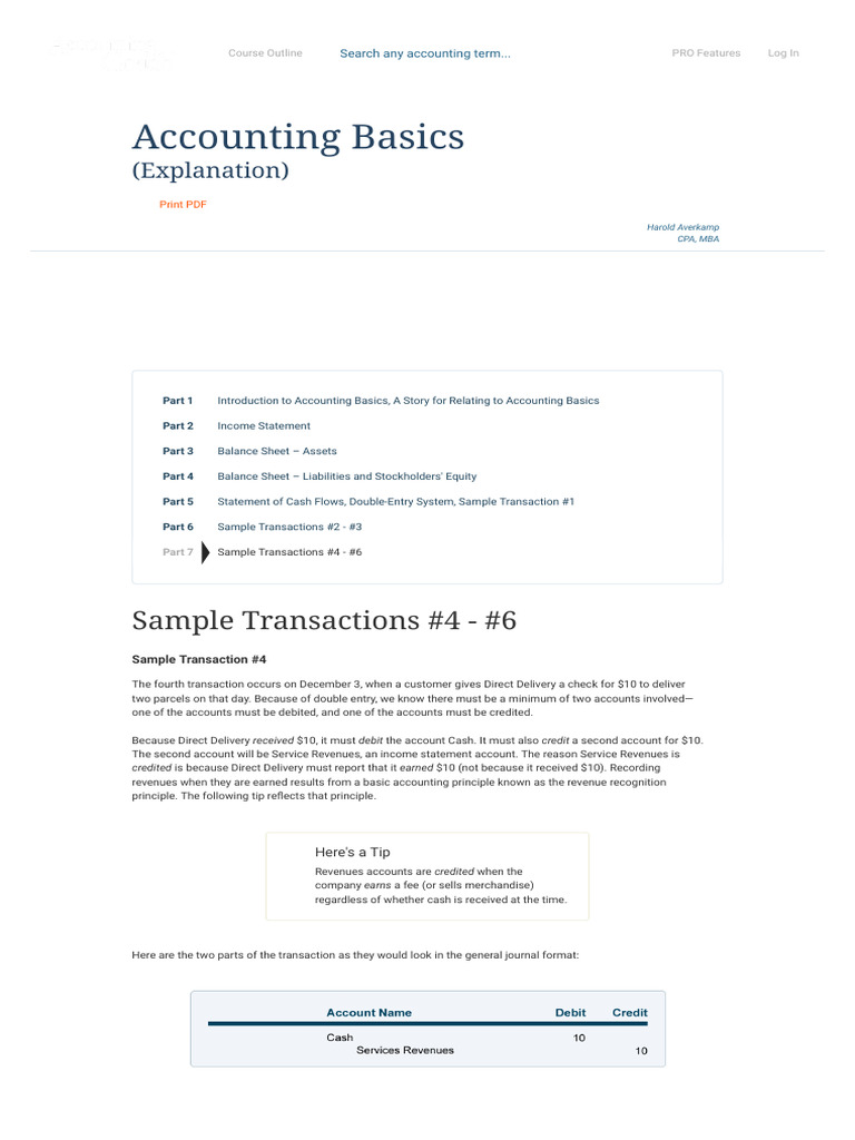 Accounting Basics - Revenues and Expenses - AccountingCoach | PDF | Debits And Credits | Expense