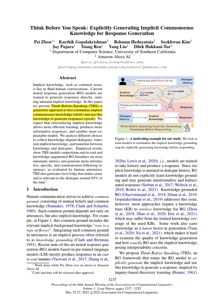 ACL_2022_Pei Zhou_Think Before You Speak Explicitly Generating Implicit ... ACL_2022_Pei Zhou_Think Before You Speak Explicitly Generating Implicit ...