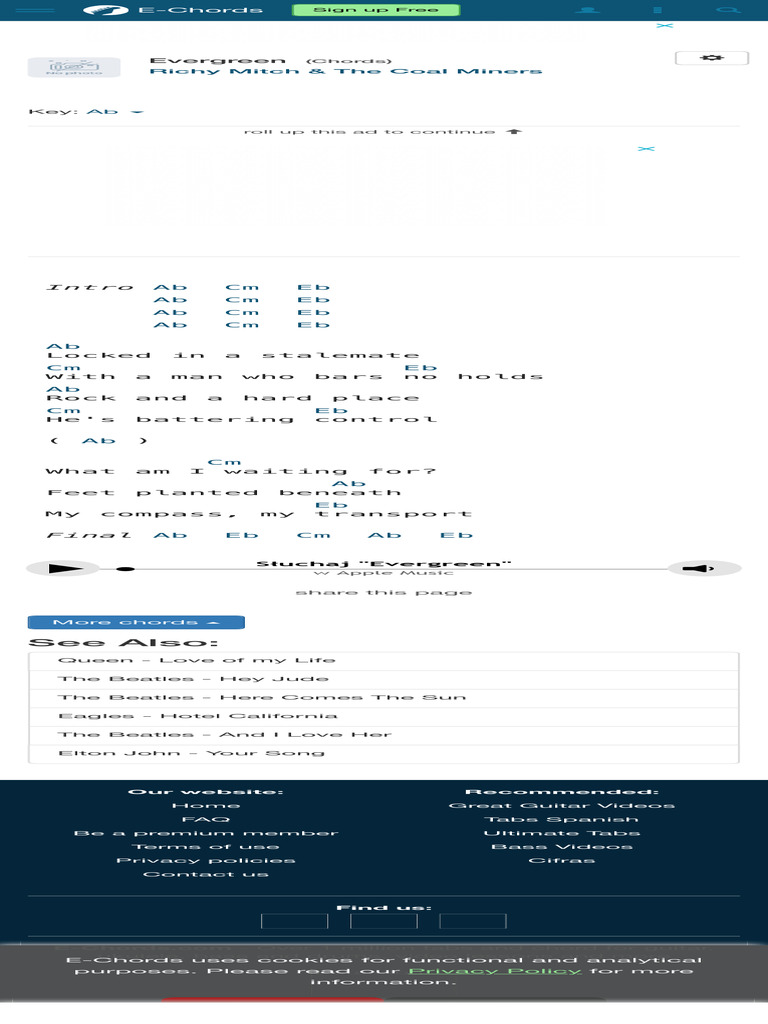 Evergreen Guitar Chords by Richy Mitch | PDF