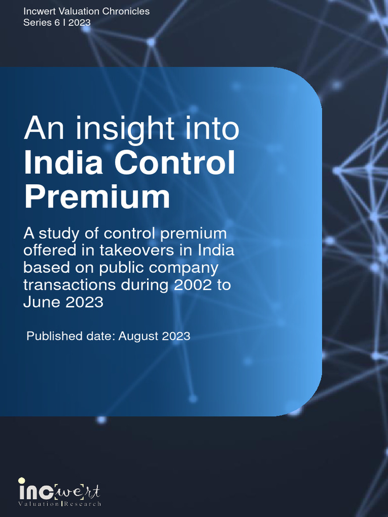 India Control Premium Study 2023 | PDF | Valuation (Finance) | Mergers ...