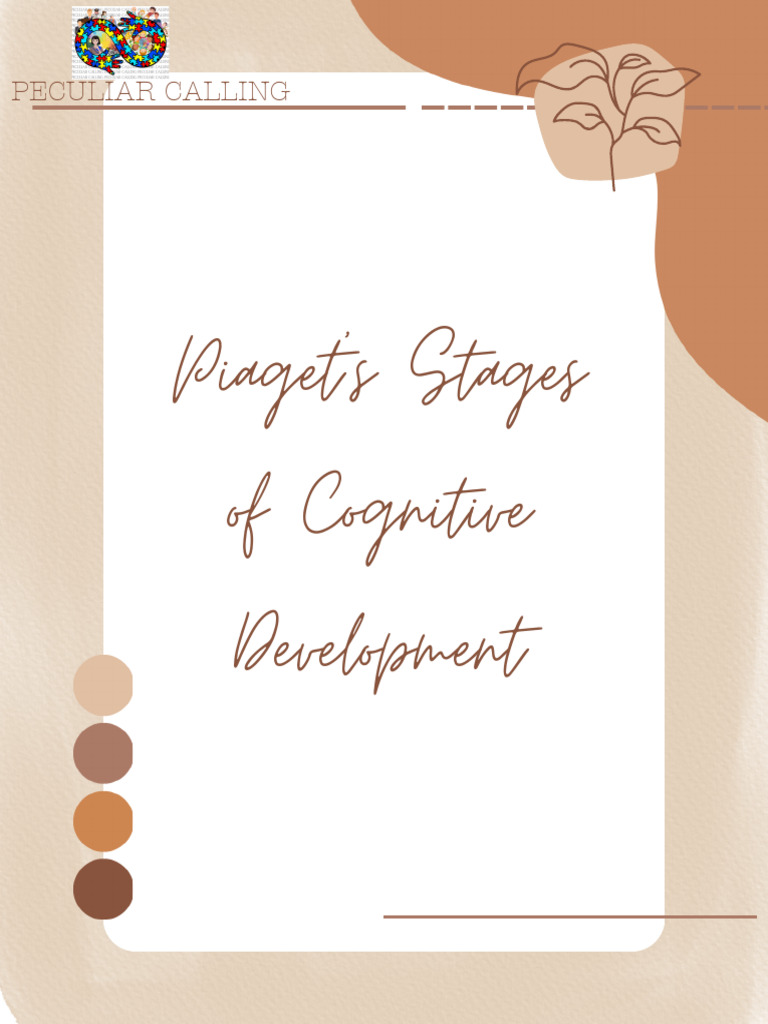 Cognitive Development Theory JeanPiaget | PDF | Schema (Psychology ...