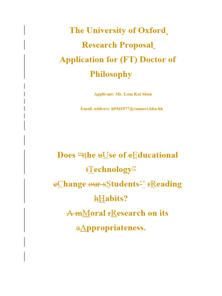 PhD Proposal: EdTech's Impact on Reading | PDF | Rationalism ...
