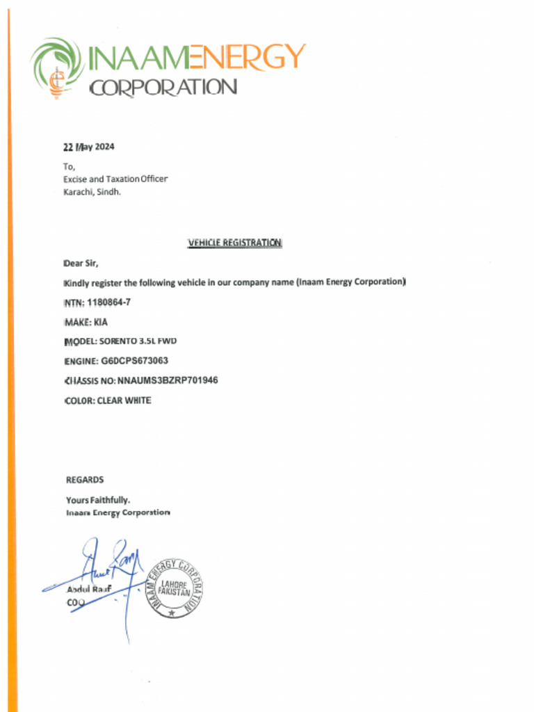 Vehicle Registration Pdf
