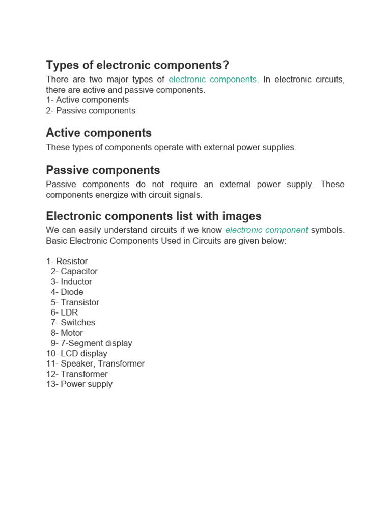 Electronic | PDF | Passivity (Engineering) | Capacitor