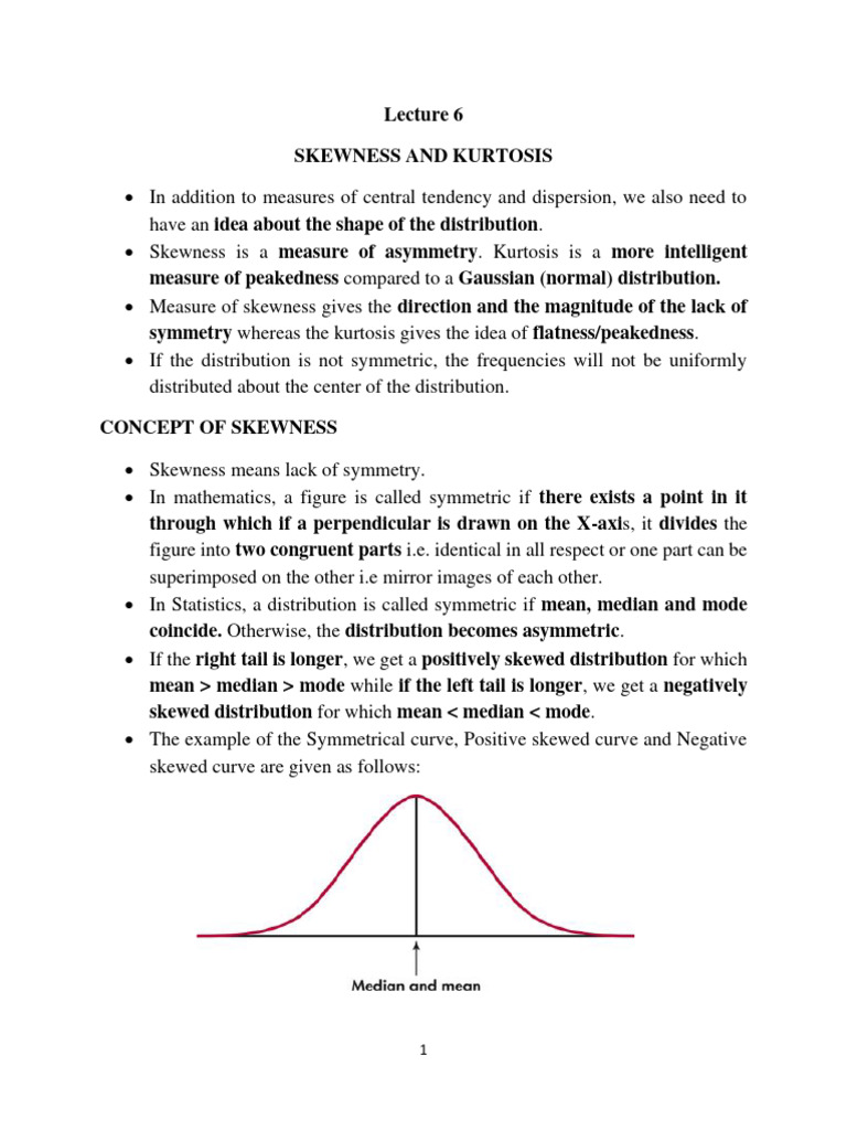 Skewness | PDF | Skewness | Statistical Theory