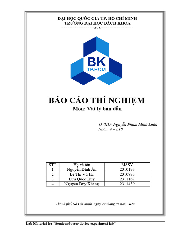 VLBD - Bài Báo Cáo Nhóm 4-L18 | PDF