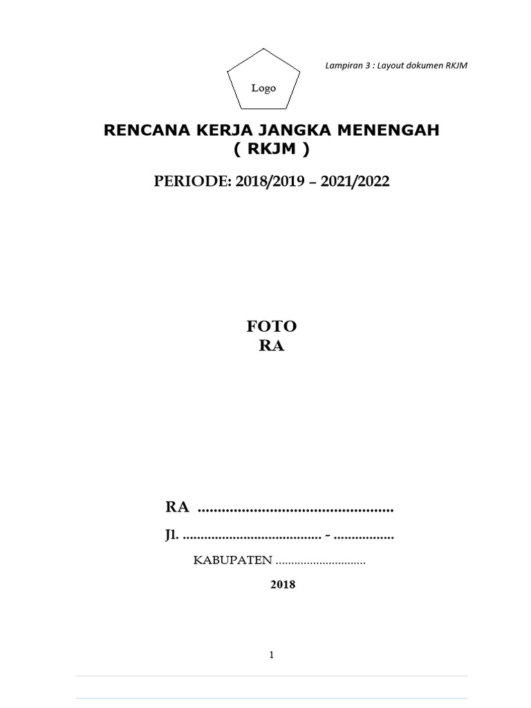RKJM RA 2018-2022: Strategi & Tujuan | PDF