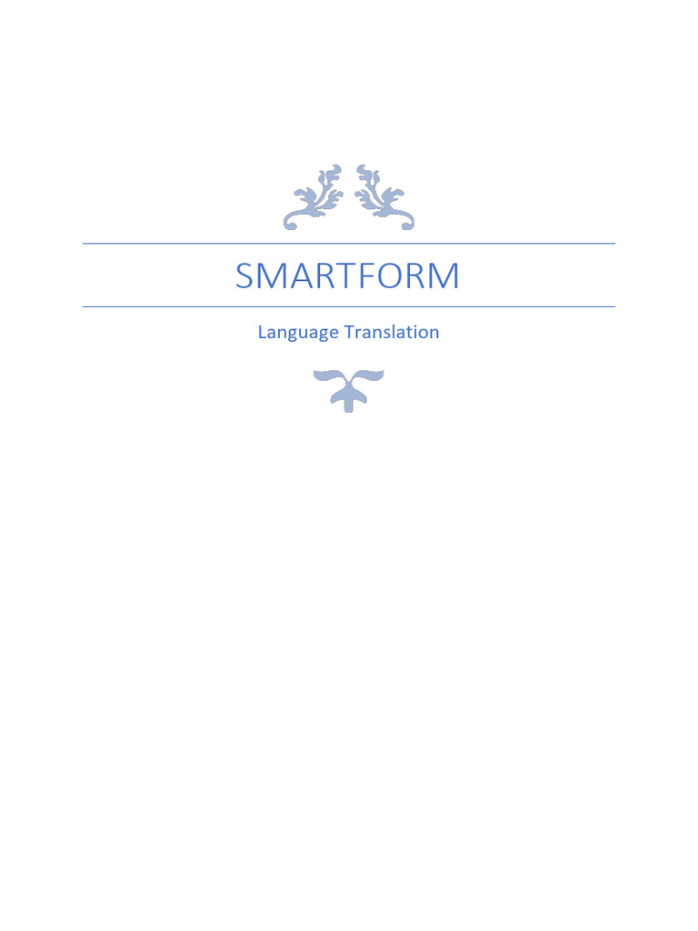 Smartform Translation Step by Step | PDF