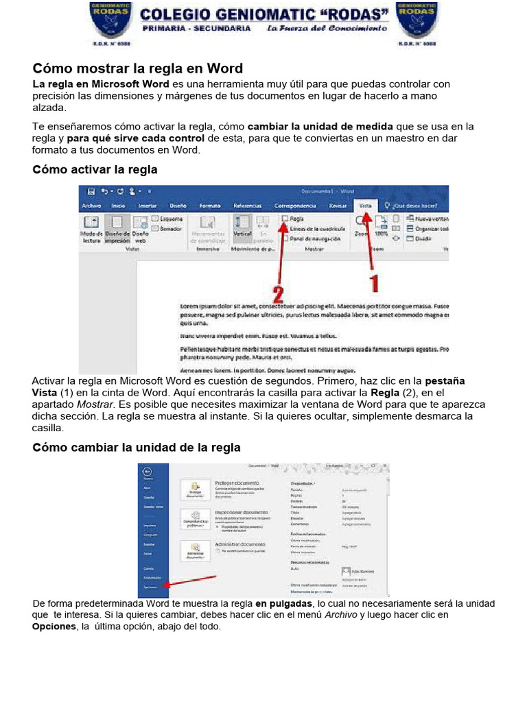 Cómo usar la regla en Microsoft Word | PDF | Microsoft Word | Informática