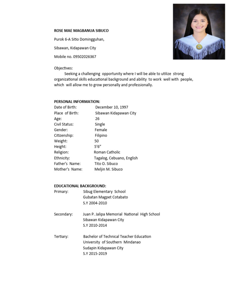 Resume 2024 | PDF | Philippines