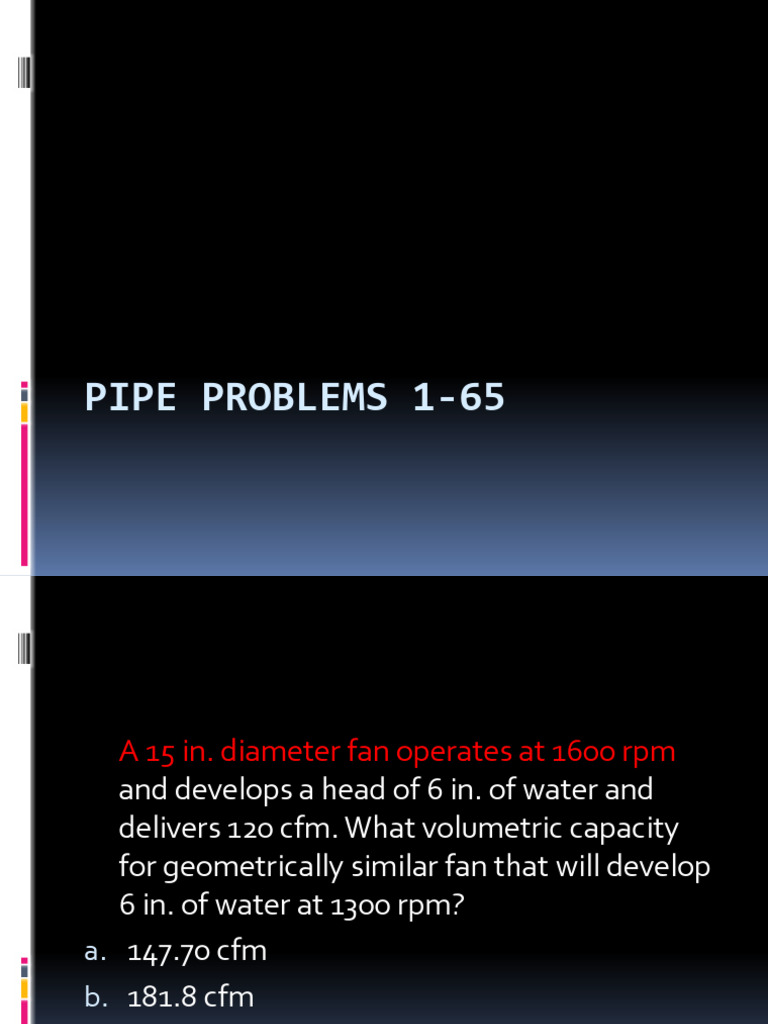 PIPE Prob 1-50 | PDF | Pump | Horsepower