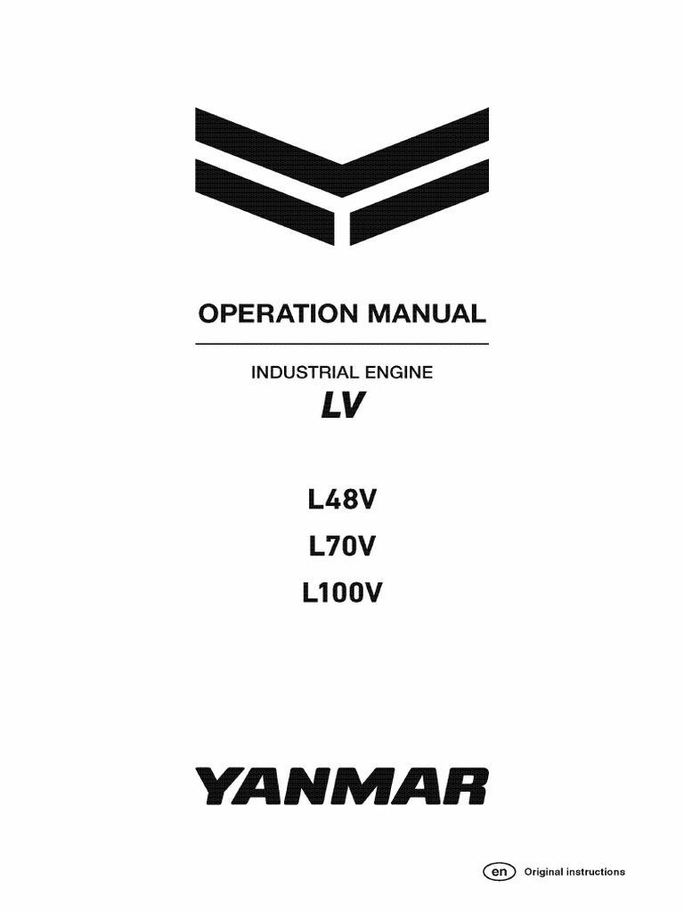 Yanmar Industrial Engines L48V L70L L100V 0alv0-En0016 | PDF