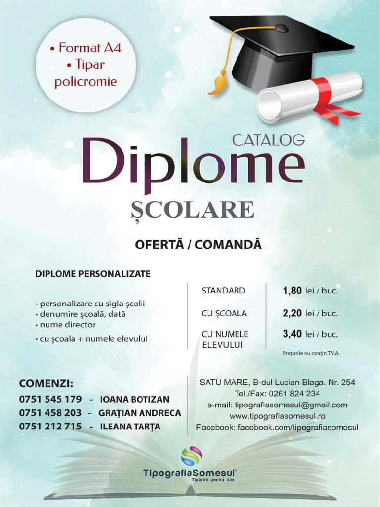 Oferta DIPLOME SCOLARE 2024 | PDF