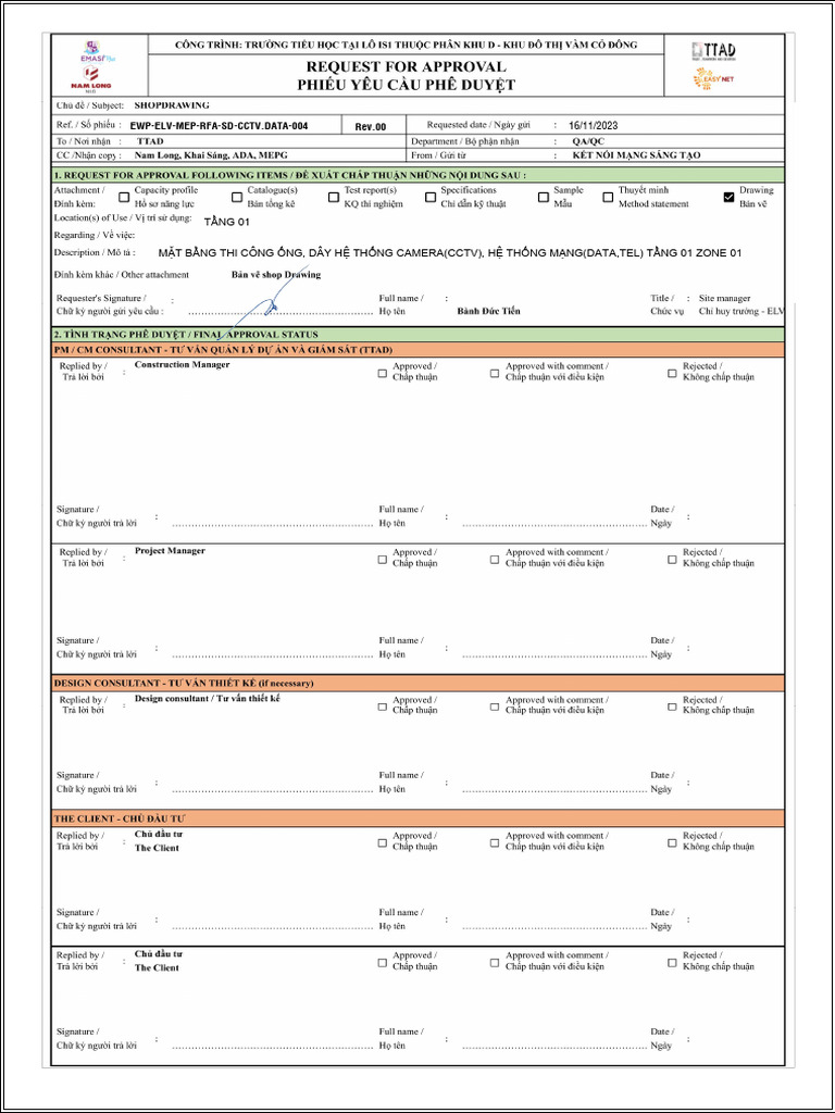 Ewp-elv-mep-rfa-sd-cctv.data-004 Rev.00 Mat Bang Thi Cong He Thong Cctv ...