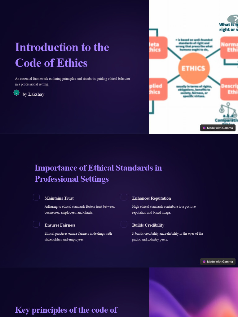 Code of Ethics: Principles & Impact | PDF | Reputation | Integrity