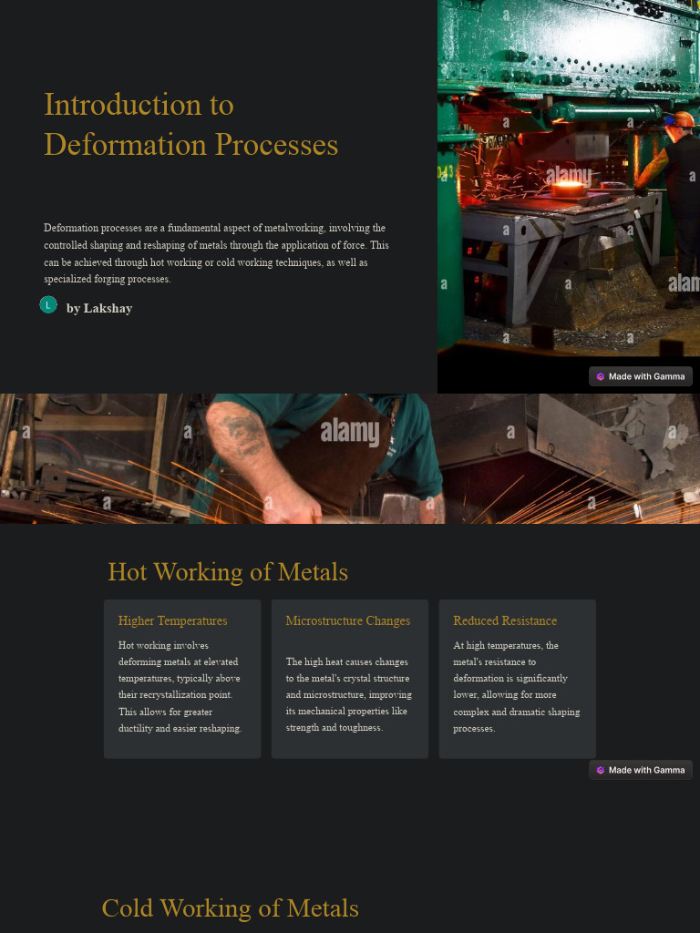 Introduction To Deformation Processes: by Lakshay | PDF | Technology ...