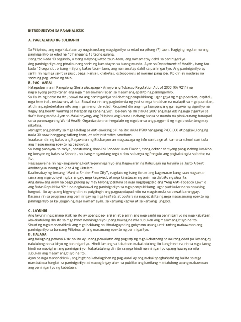 Introduksyon Sa Pananaliksik | PDF