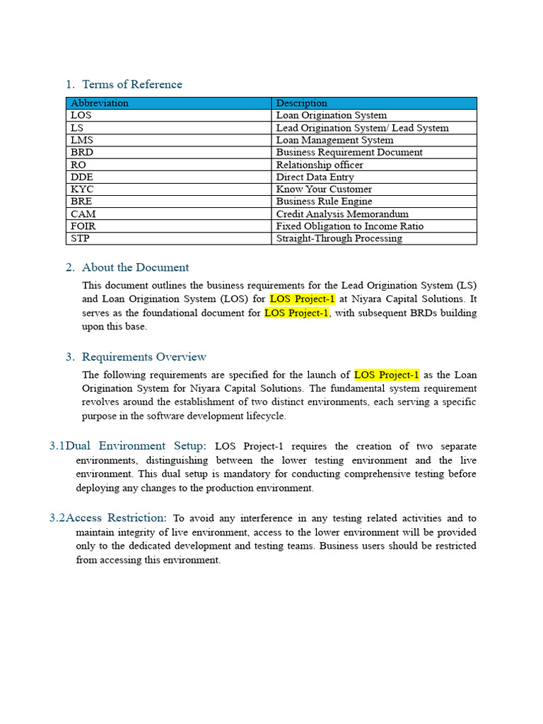 BRD NCS | PDF | Underwriting | Loans