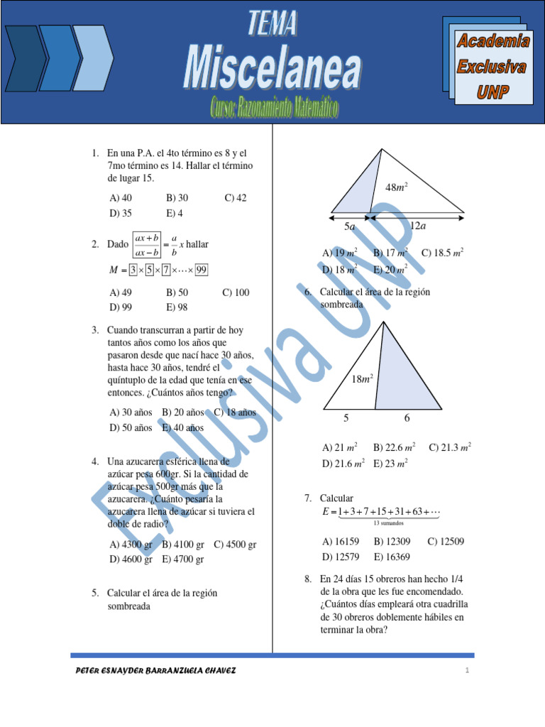 Miscelanea RM | PDF | Reloj