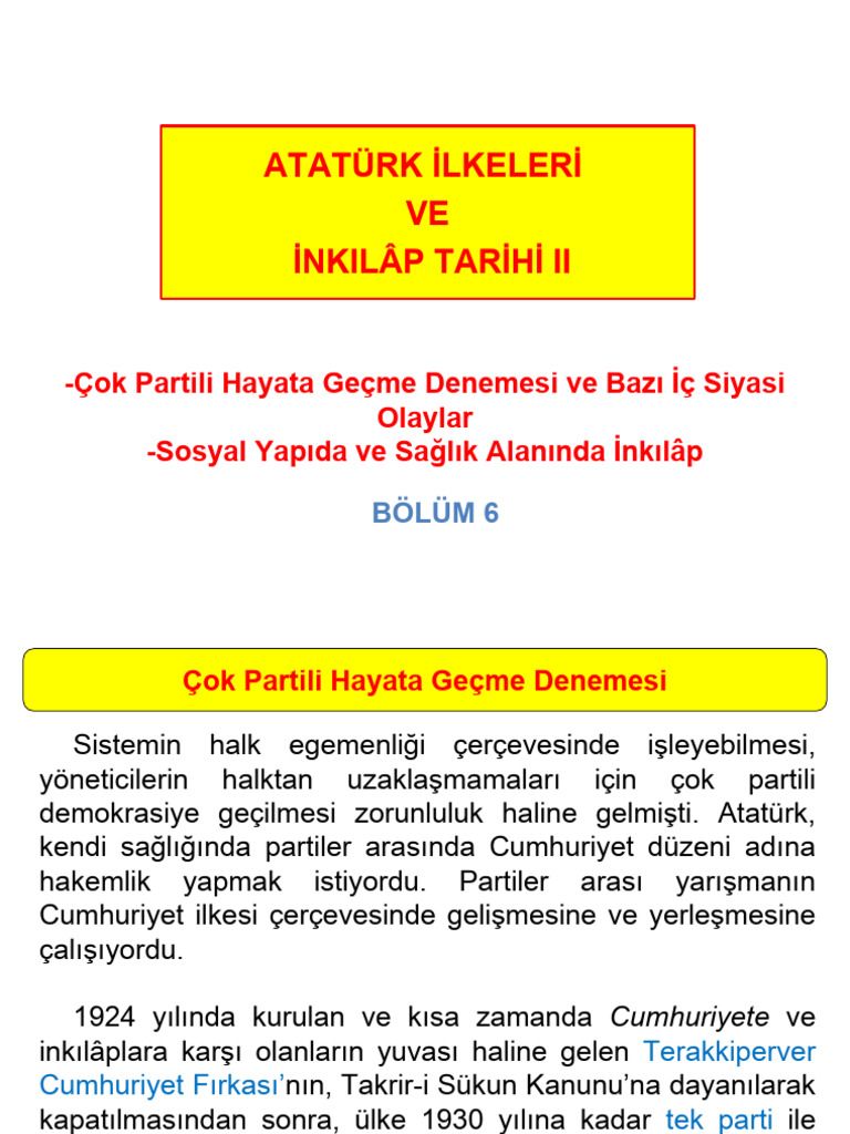 2 6 Tar202 Cok Partili Hayata Gecme Denemesi Sosyal Yapida Ve Saglik ...