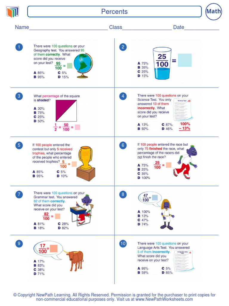worksheet-math-grade-4-percents-2-0 | PDF | All Rights Reserved ...
