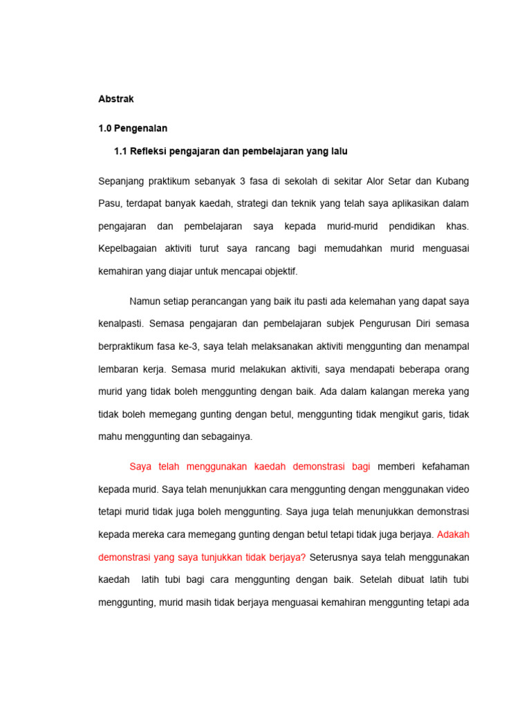 Format Penulisan Fyp Kelas DR Azizah | PDF