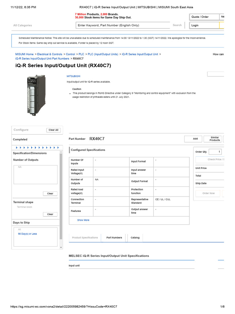 Rx40c7 - Iq-R Series Input - Output Unit - Mitsubishi | PDF | Relay ...