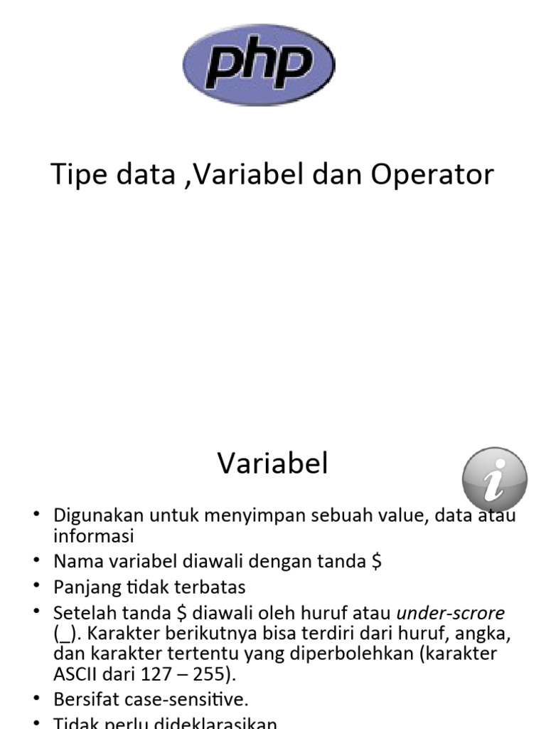 Variabel, Tipe Data, dan Operator dalam Pemrograman | PDF | Komputer | Metode & Bahan Ajar