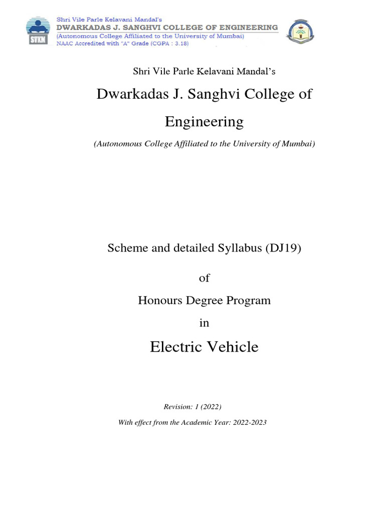 Syllabus - Honours - Electric Vehicle - Combined | PDF | Electric Motor ... Syllabus - Honours - Electric Vehicle - Combined | PDF | Electric Motor ...