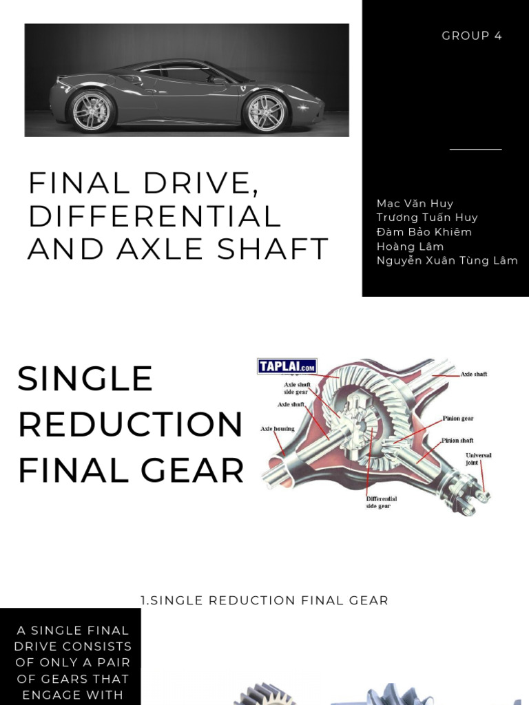 Group 4 - FINAL DRIVE, DIFFERENTIAL AND AXLE SHAFT | PDF | Axle | Gear